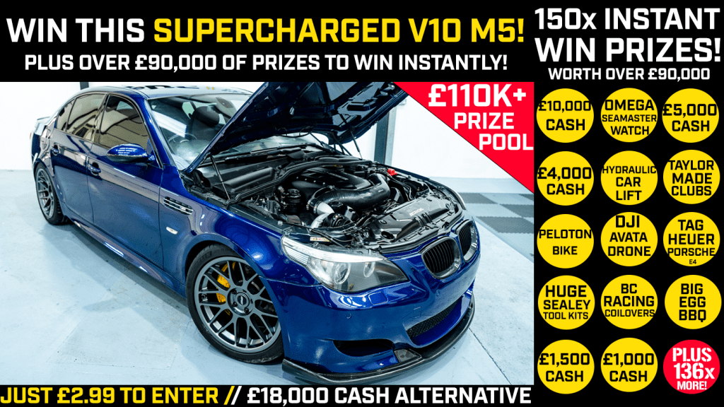 680BHP SUPERCHARGED V10 M5! OR £18k CASH! PLUS £90k+ INSTANT WIN PRIZES ...